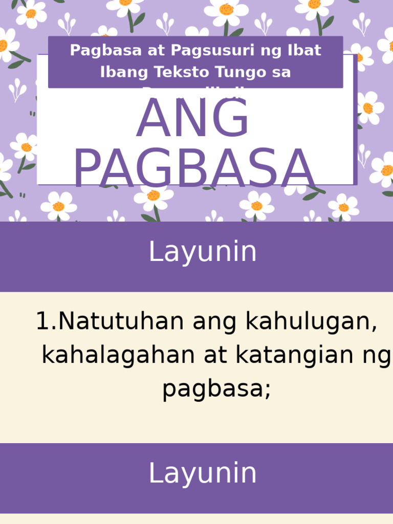 Ang Pagbasa | PDF