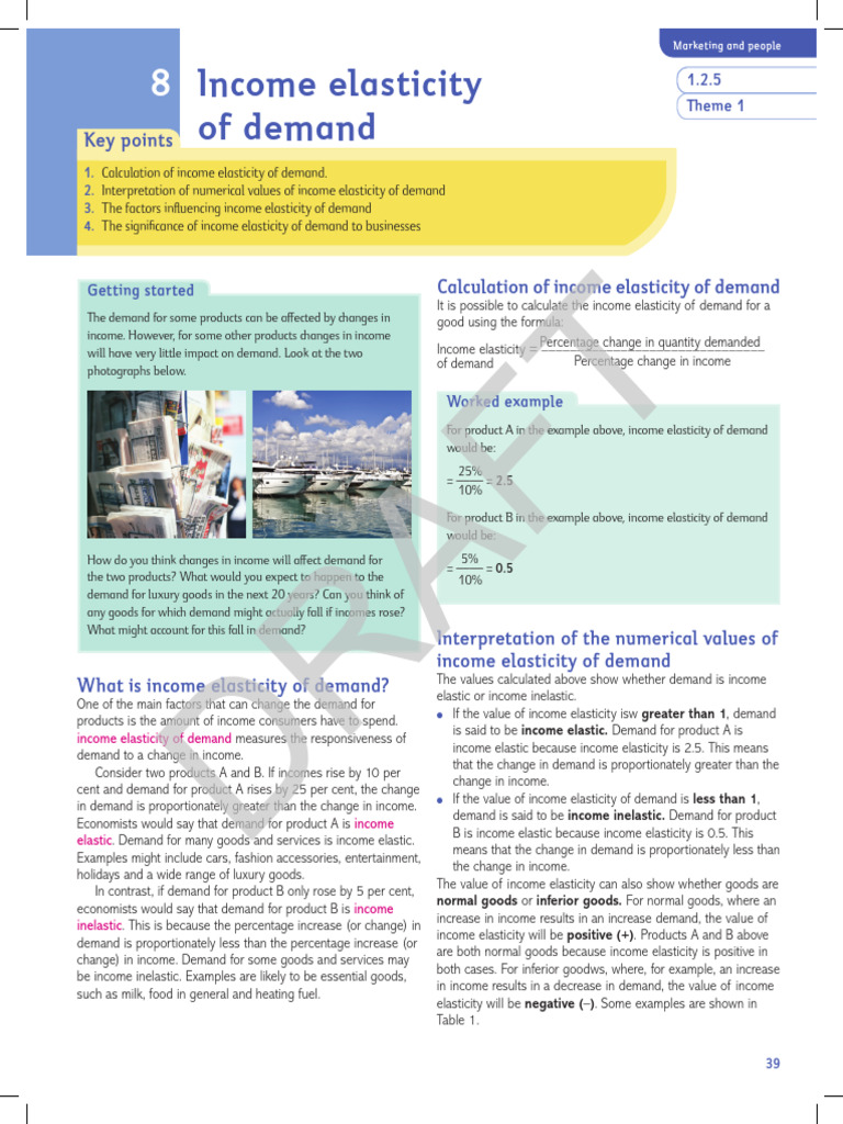 Sample Unit 8 Income Elasticity Ofdemand | PDF | Elasticity (Economics ...