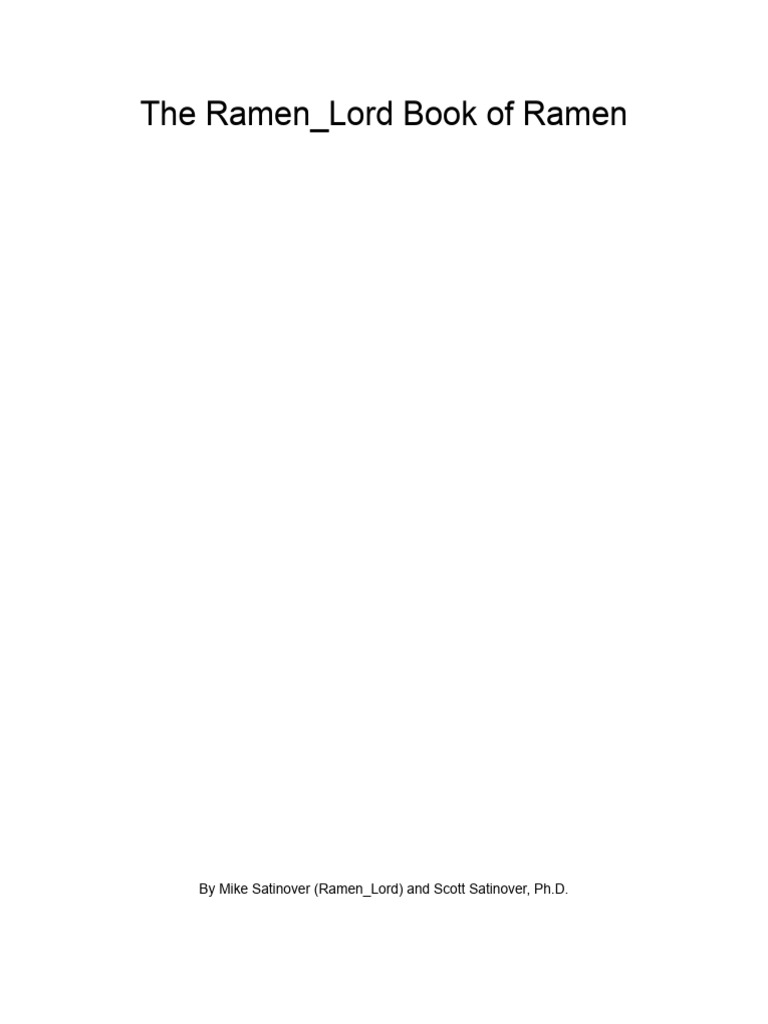 The Book of Ramen | PDF | Umami | Flour