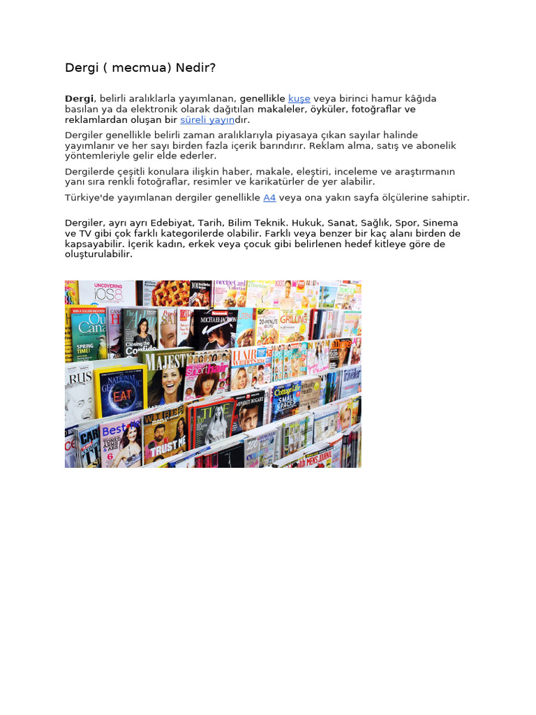 Dergi Nedir | PDF