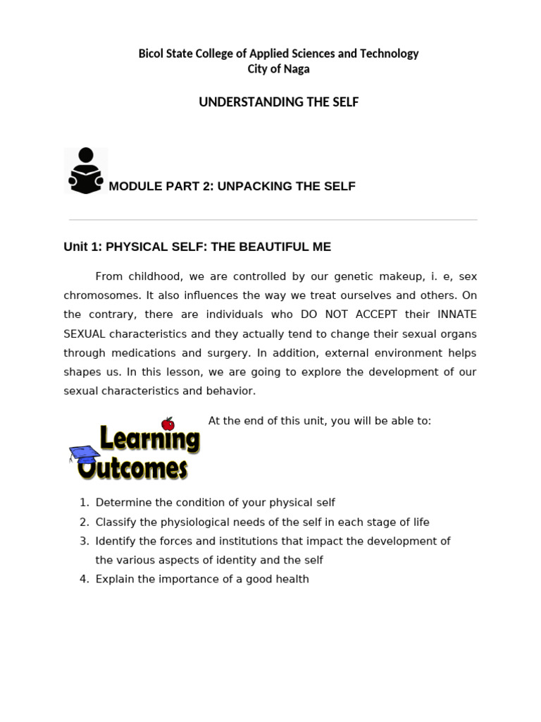 Module 4 Physical Self | PDF | Orgasm | Reproductive System