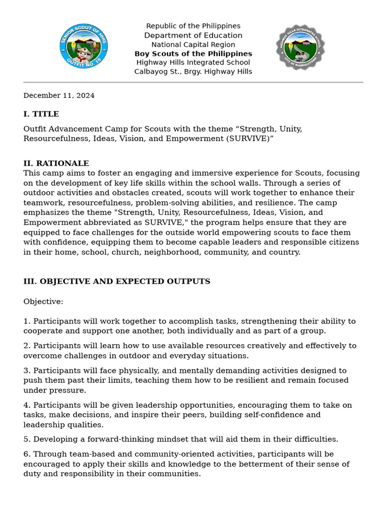 Ss Camp Updated 09122024 | PDF | Empowerment | Leadership