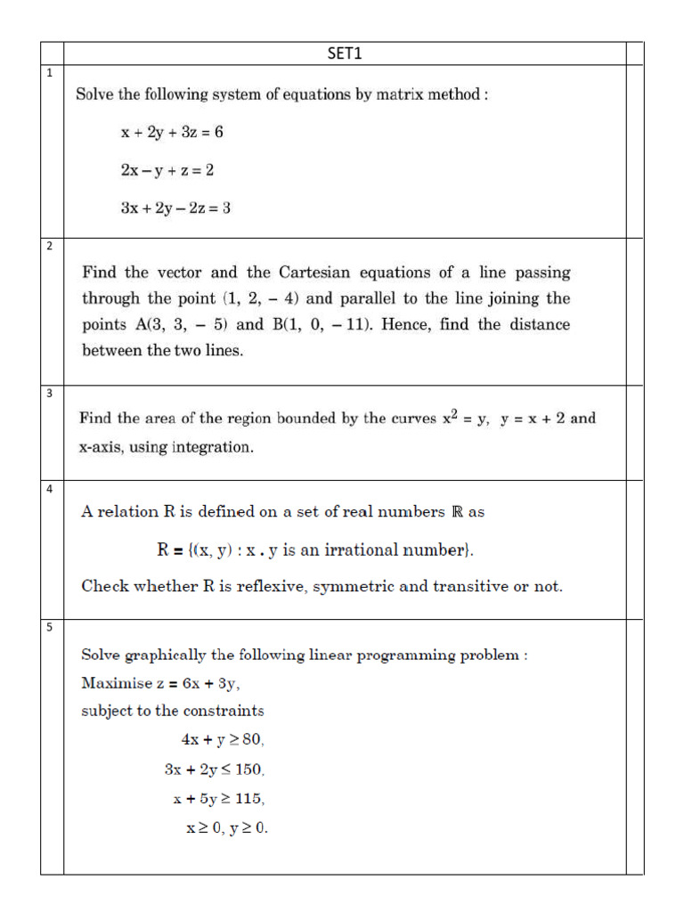 Maths Internal Assessment XII 2024-25 | PDF
