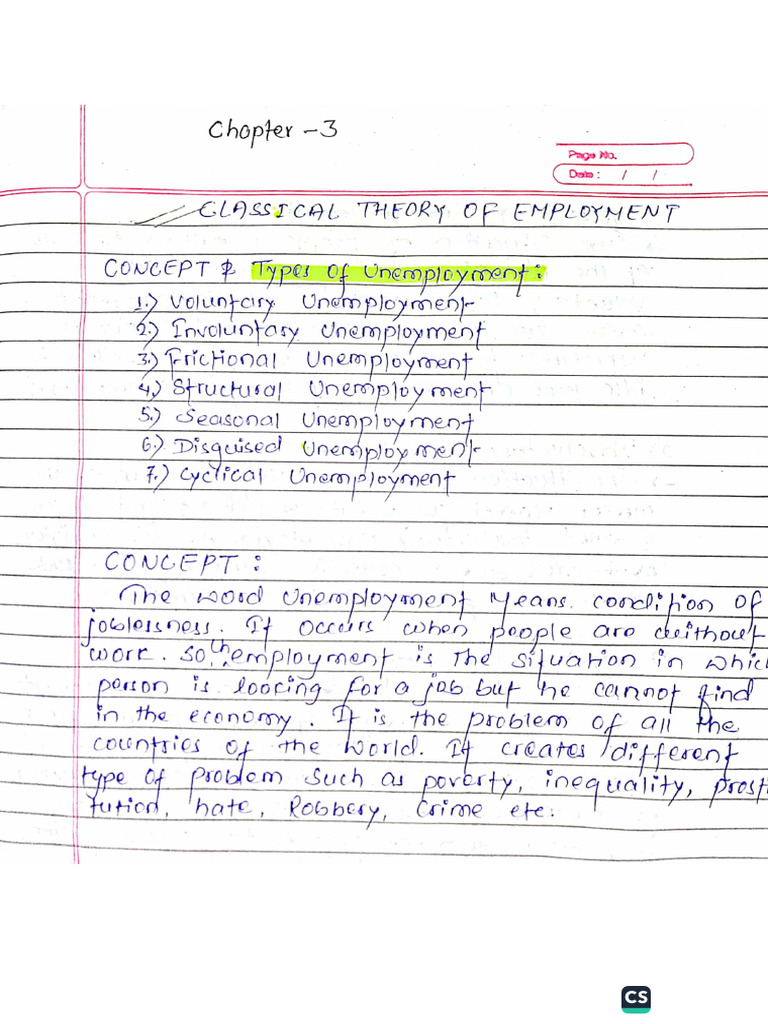 Classical Theory of Employment | PDF