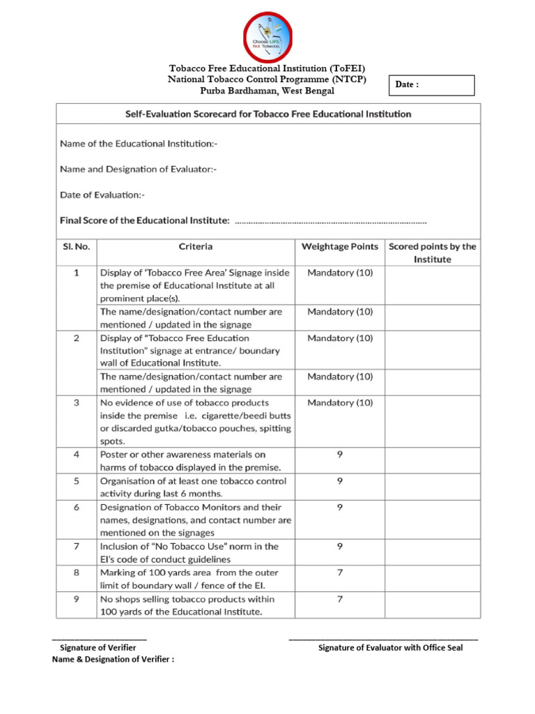2. ToFEI Scorecard Format | PDF