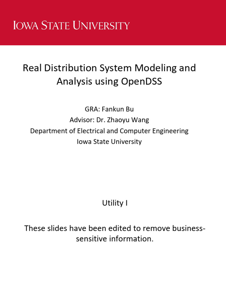 EE653 Real Distribution System Modeling and Analysis | PDF | Electric Power Distribution ...