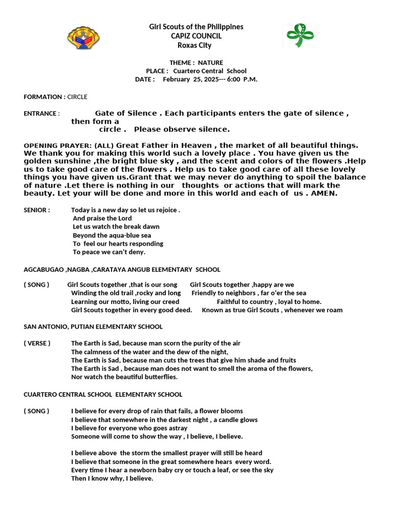 GSP-SCOUTS-OWN | PDF