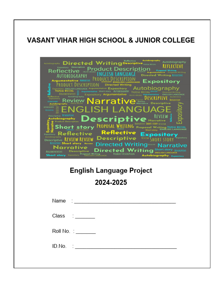 English Language Cover Page | PDF