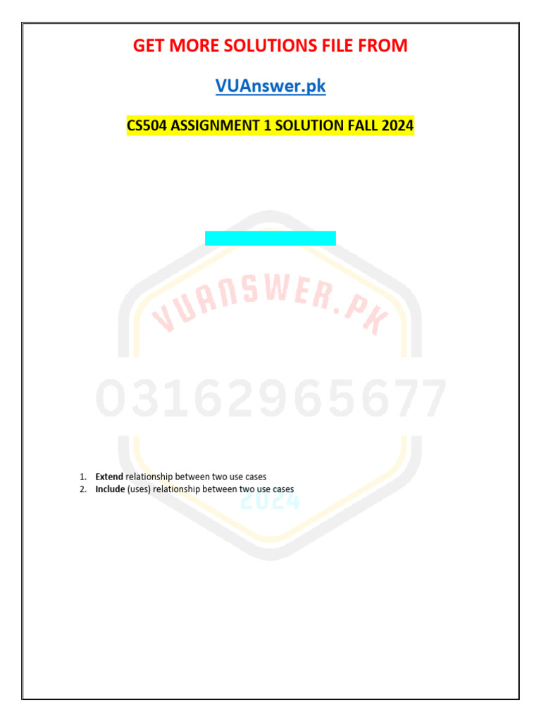 CS504 Assignment 1 Solution Fall 2024 | PDF | Computing