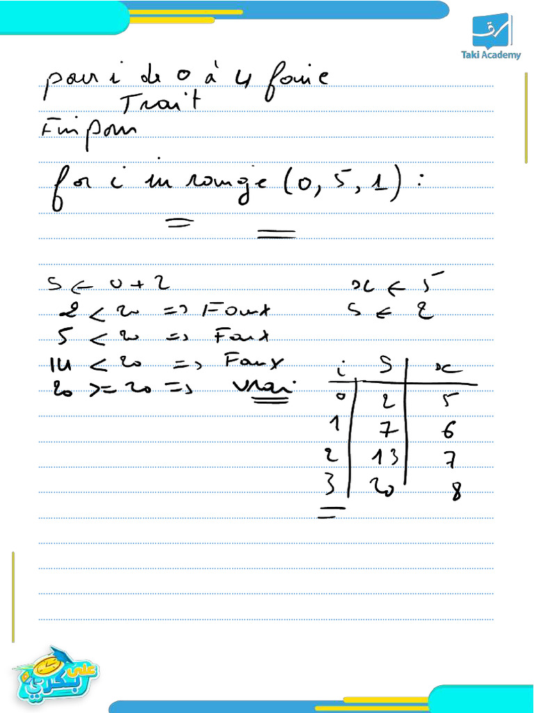 64e771c4350e8_corrigé2_Les Structures de Contrôle Itératives Partie2 (1 ...