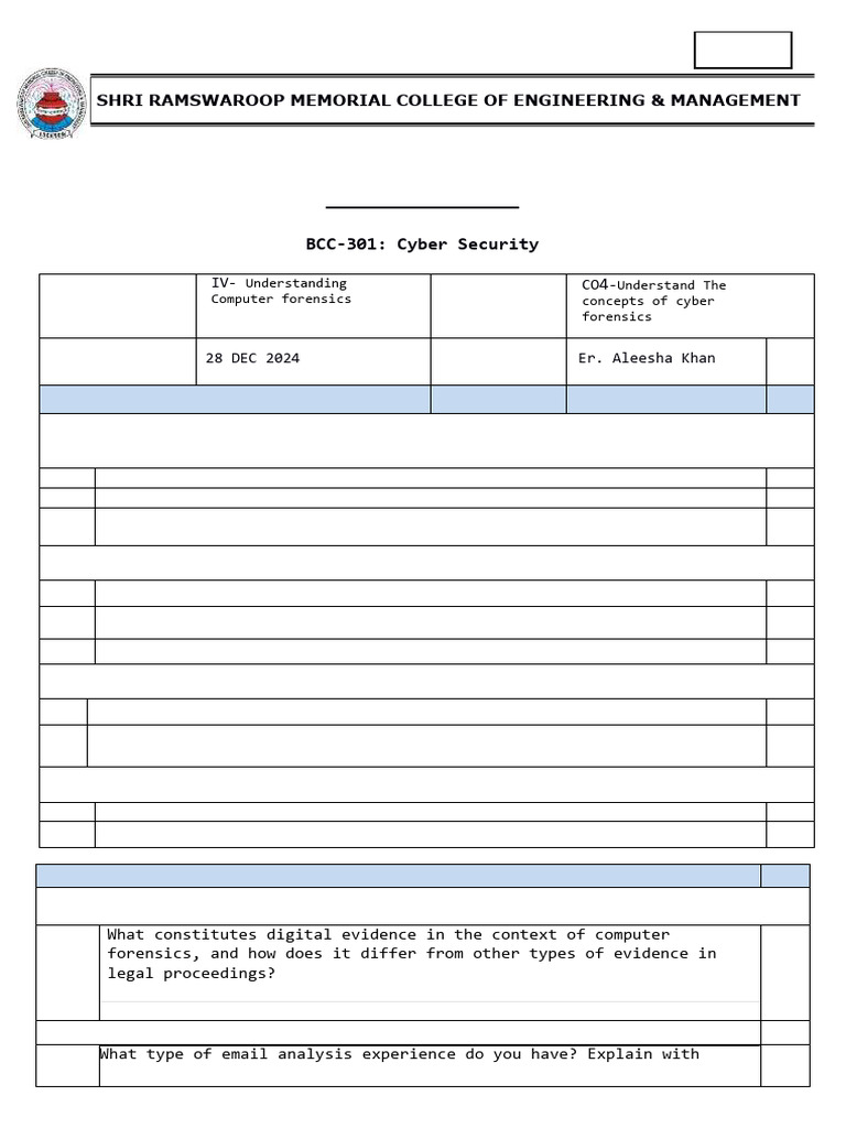 IT - T4 - BCC 301 Er. Aleesha Khan | PDF | Computer Network | Digital ...