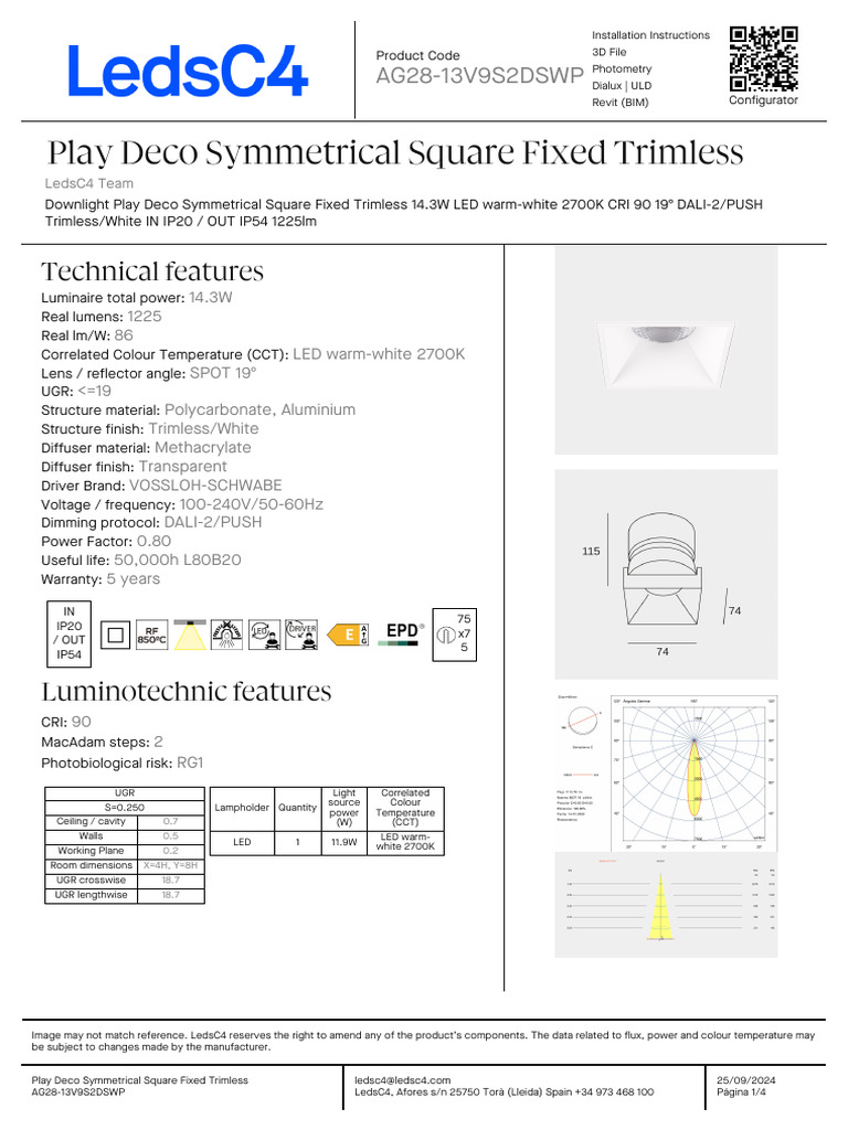 Ila-13 & Ila-13+e - Ag28-13v9s2dswp | PDF | Lighting | Optics