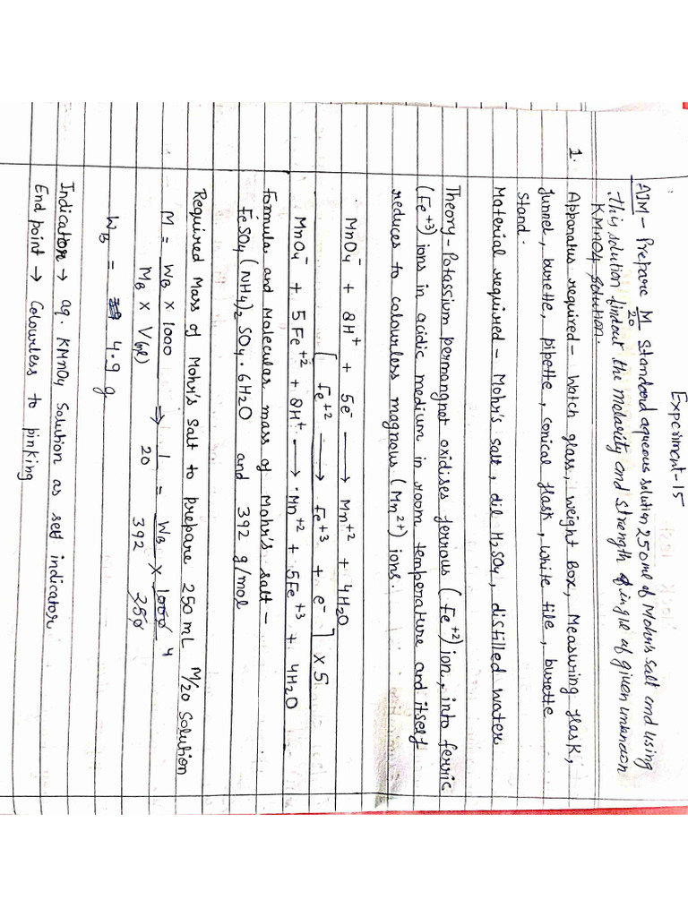 Class 12 - Titration | PDF