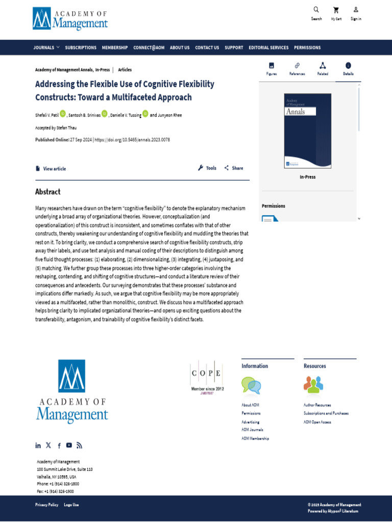 Cognitive Flexibility: A Multifaceted Approach | PDF | Liberal Arts ...