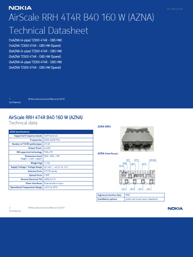 AZNA Technical Datasheet | PDF