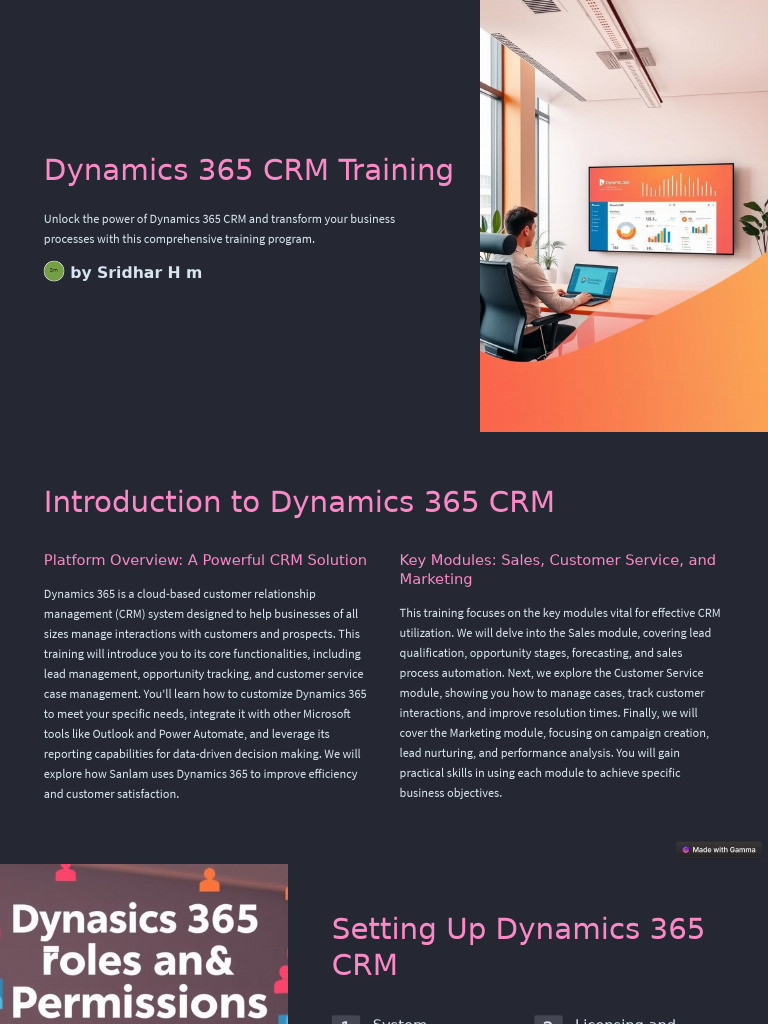 Dynamics 365 CRM Training | PDF | Customer Relationship Management ...