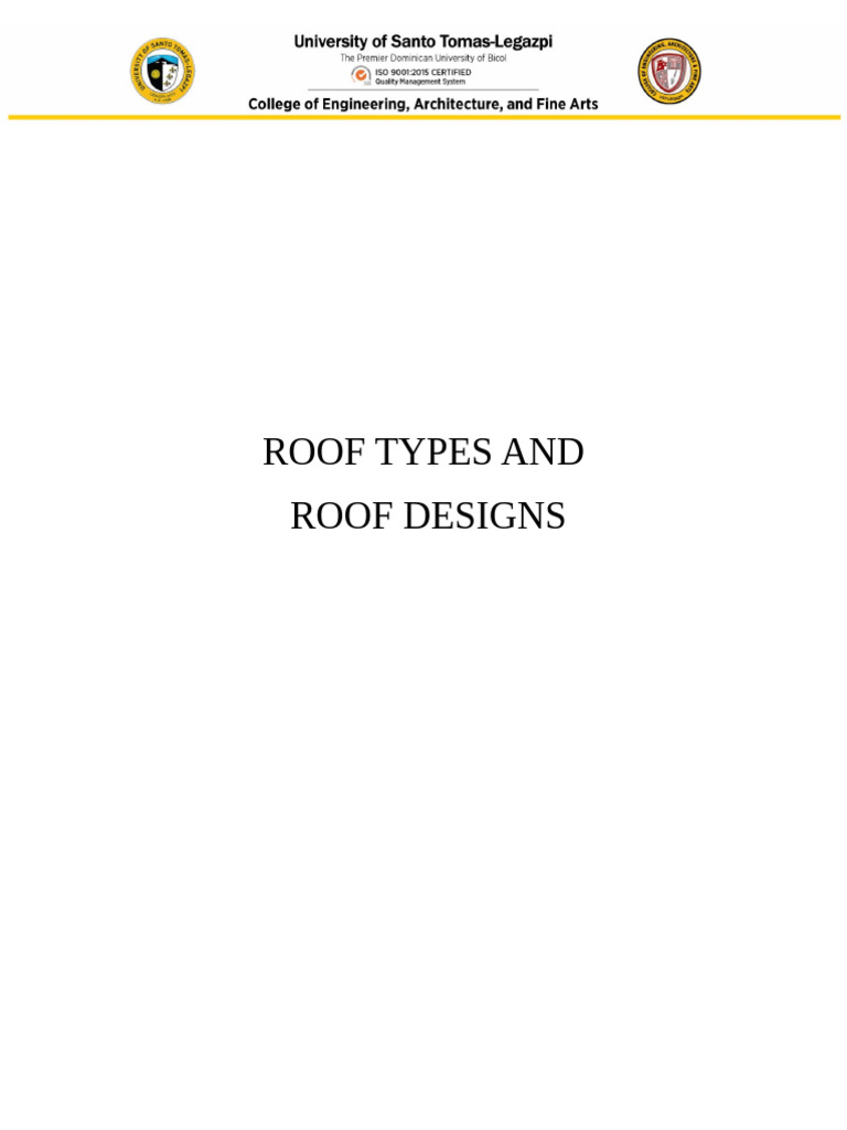Roof Types and Designs Guide | PDF | Roof | Structural Engineering
