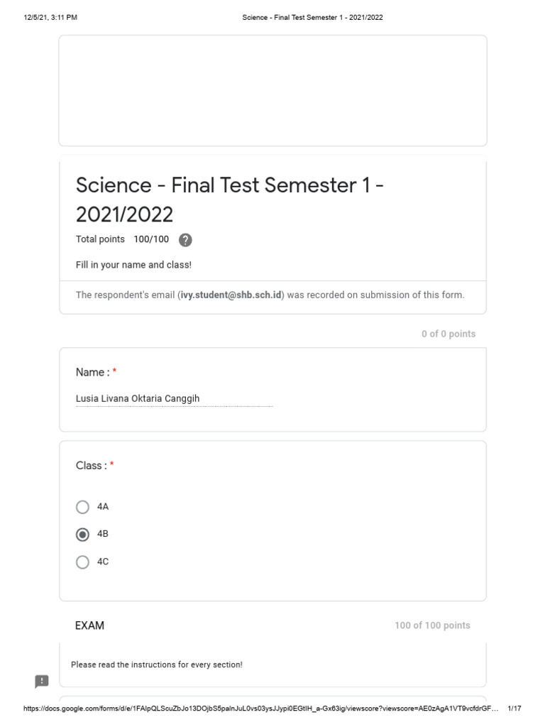 Science - Final Test Semester 1 - 2021 - 2022 | PDF | Deforestation | Birds