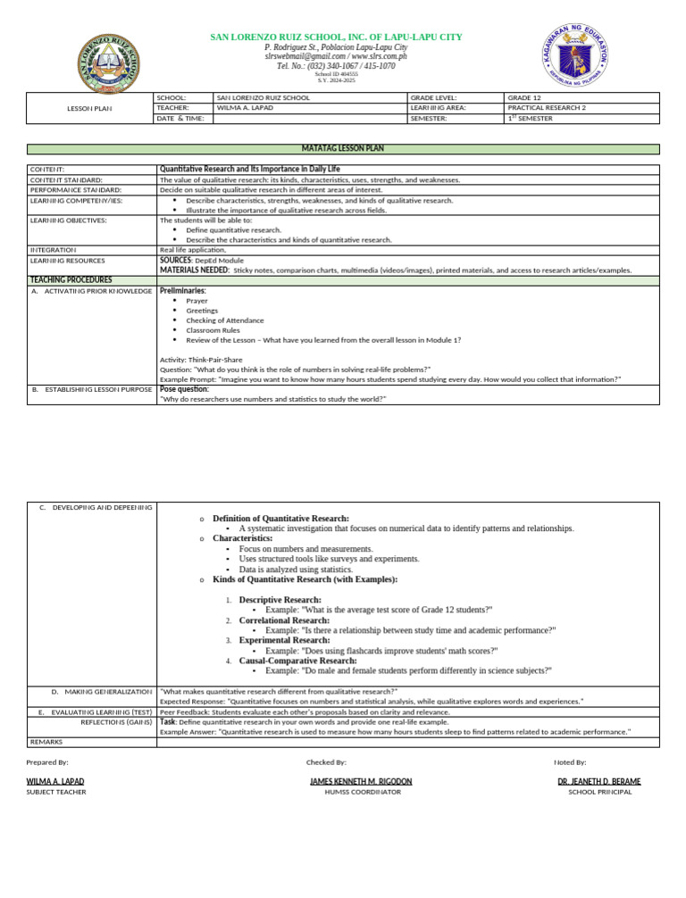 module 2-day 1 | PDF | Statistics | Quantitative Research
