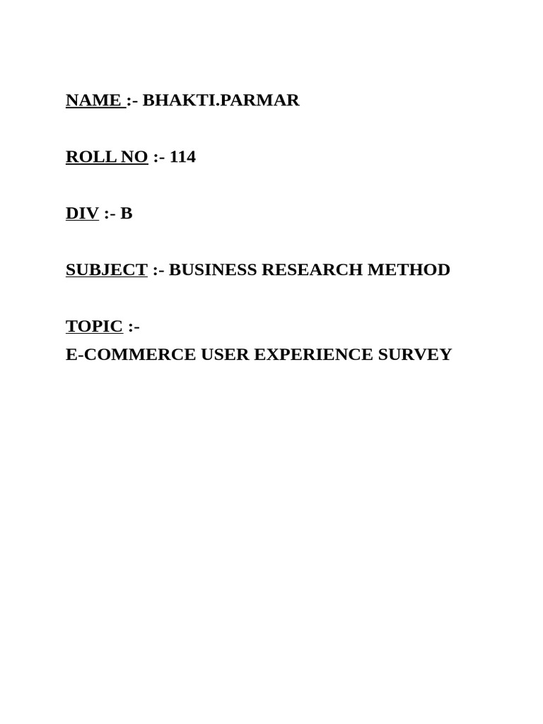 BRM PROJECT 1 | PDF | Online Shopping | E Commerce