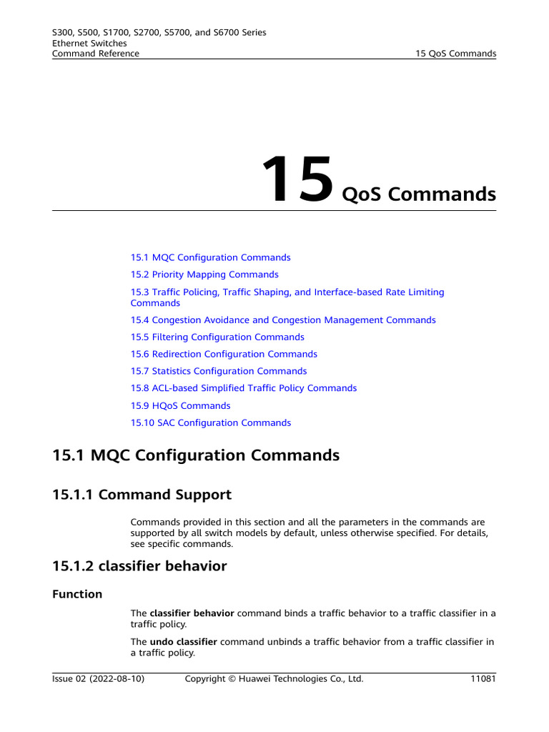 01-15 QoS Commands | PDF | Port (Computer Networking) | Quality Of Service