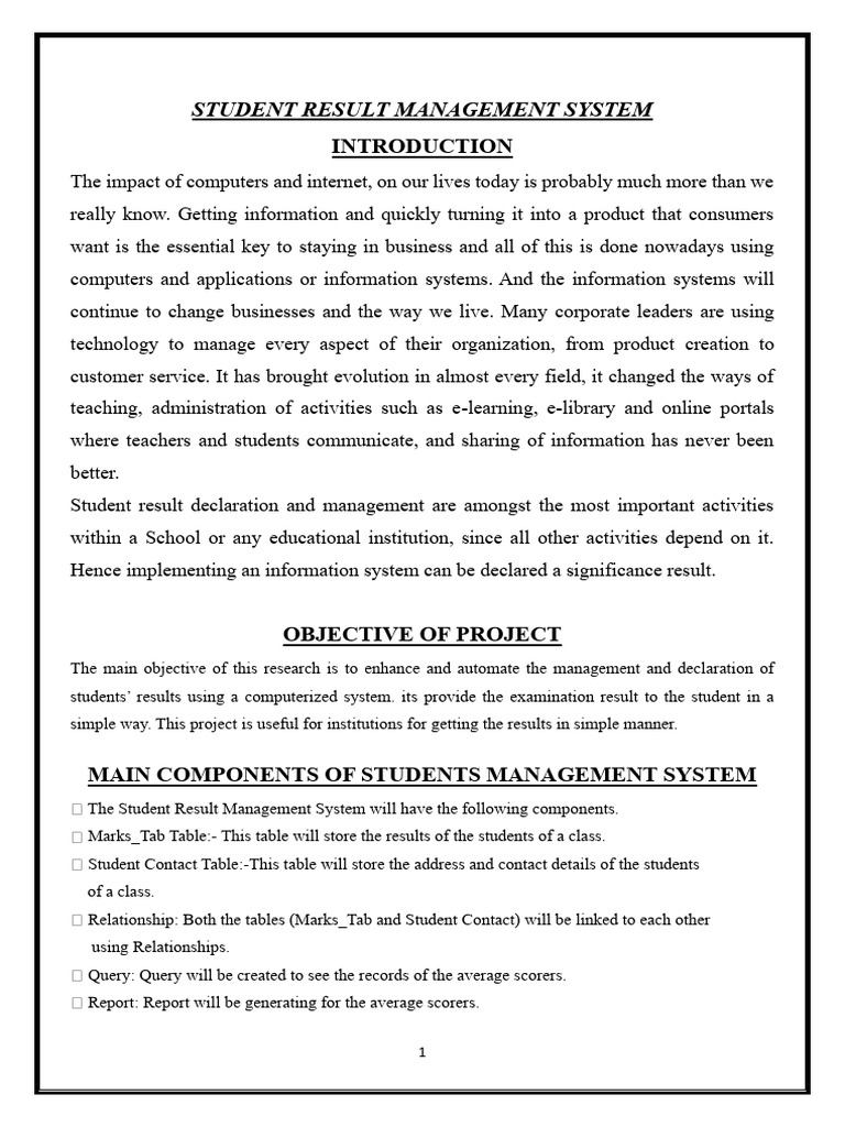STUDENT RESULT MANAGEMENT SYSTEM - Group 3 | PDF | Dialog Box | Databases