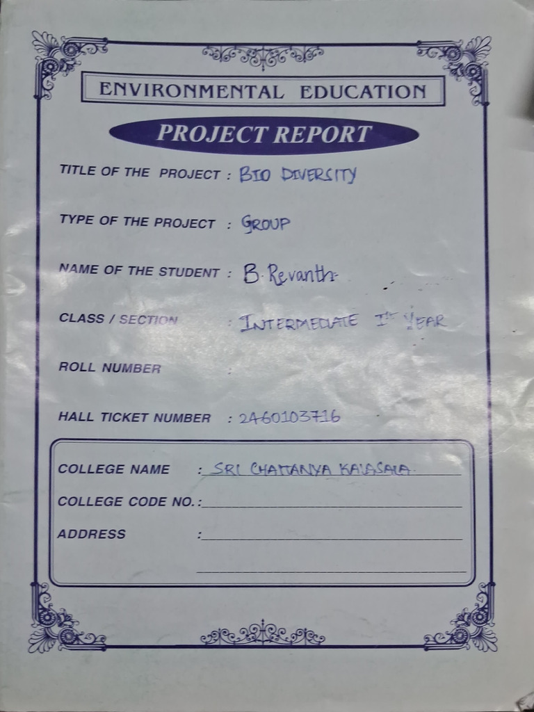 Environmental Education Project Report | PDF