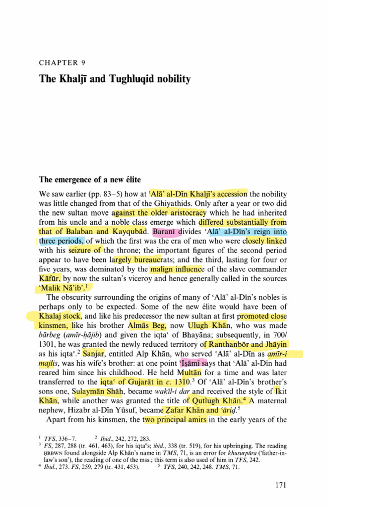 Ch-9 Khalis and Tughlaqs | PDF