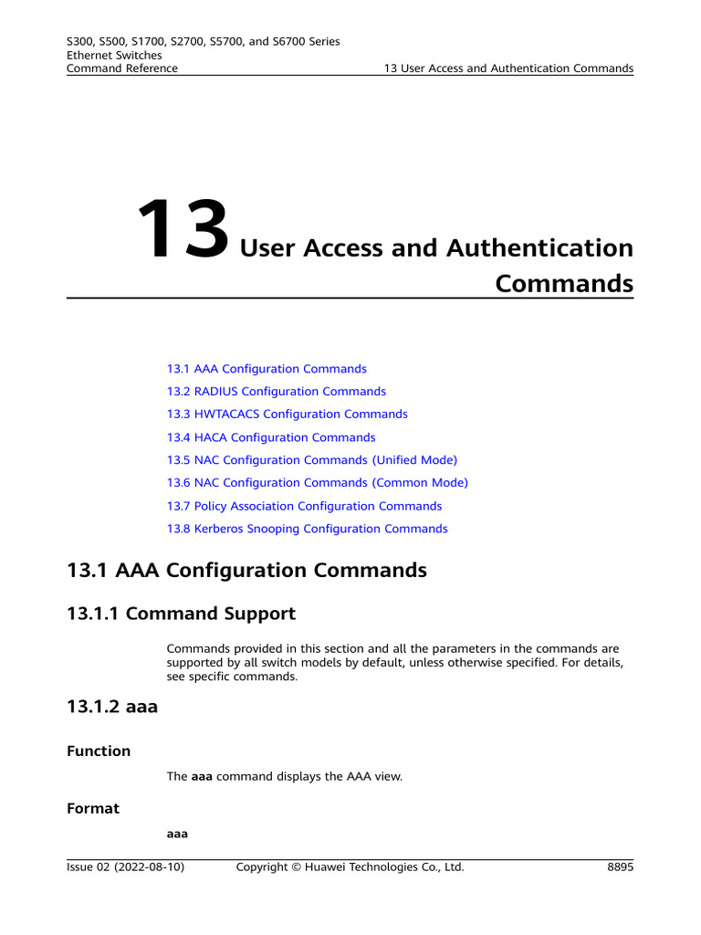 01-13 User Access and Authentication Commands | PDF | I Pv6 | Radius