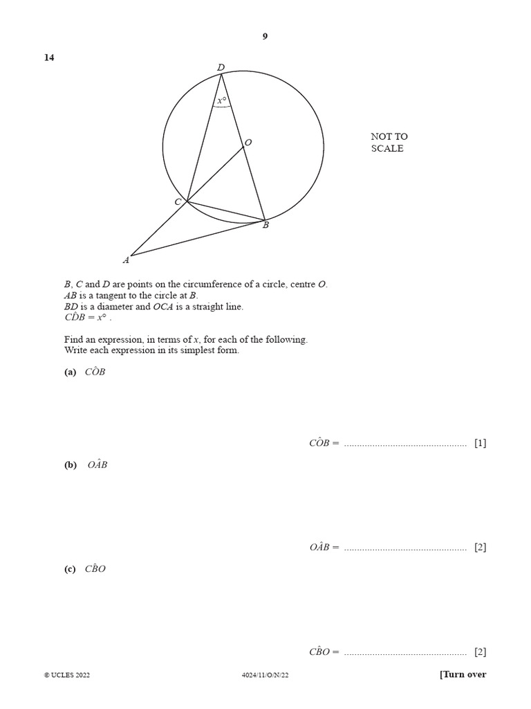 Circle Geometry Expressions and Angles | PDF