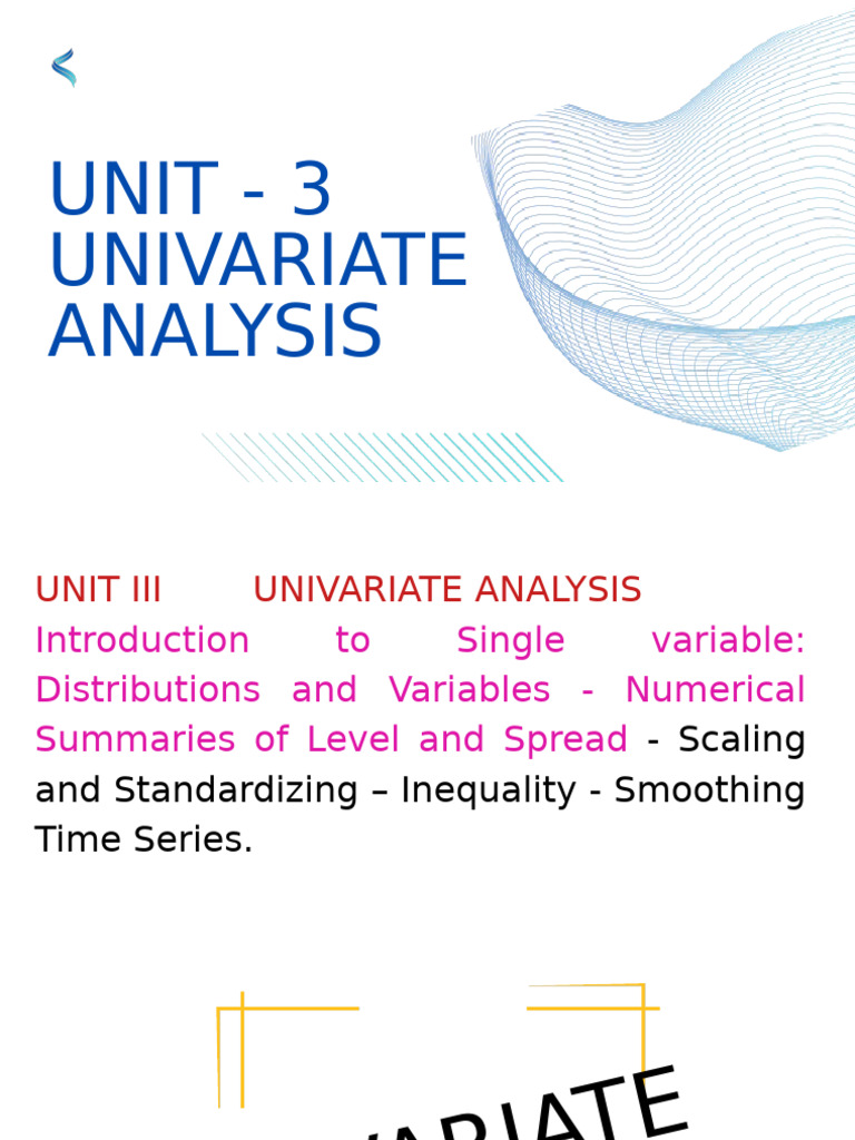 Univariate Analysis Basics | PDF | Statistical Analysis | Teaching Mathematics