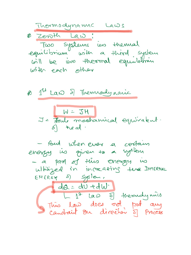 Understanding Thermodynamic Laws | PDF | Heat | Temperature