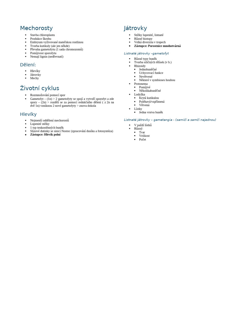 Mechorosty | PDF