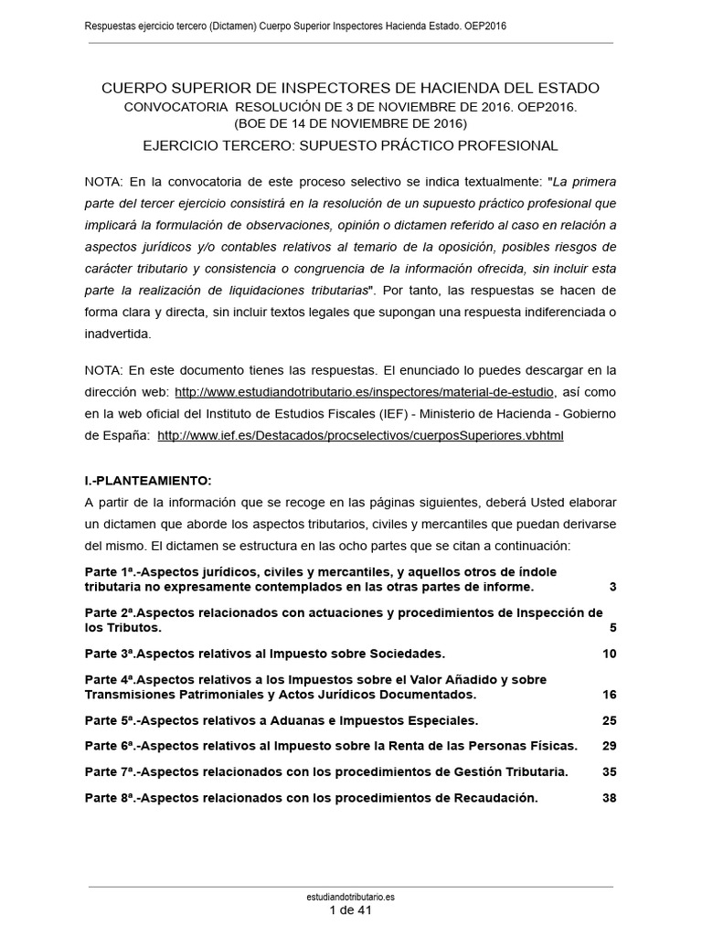 OEP2016 CSIHE Ej3 Dictamen Solucion Estudiandotributario - Documentos de Google | PDF | Pagos ...