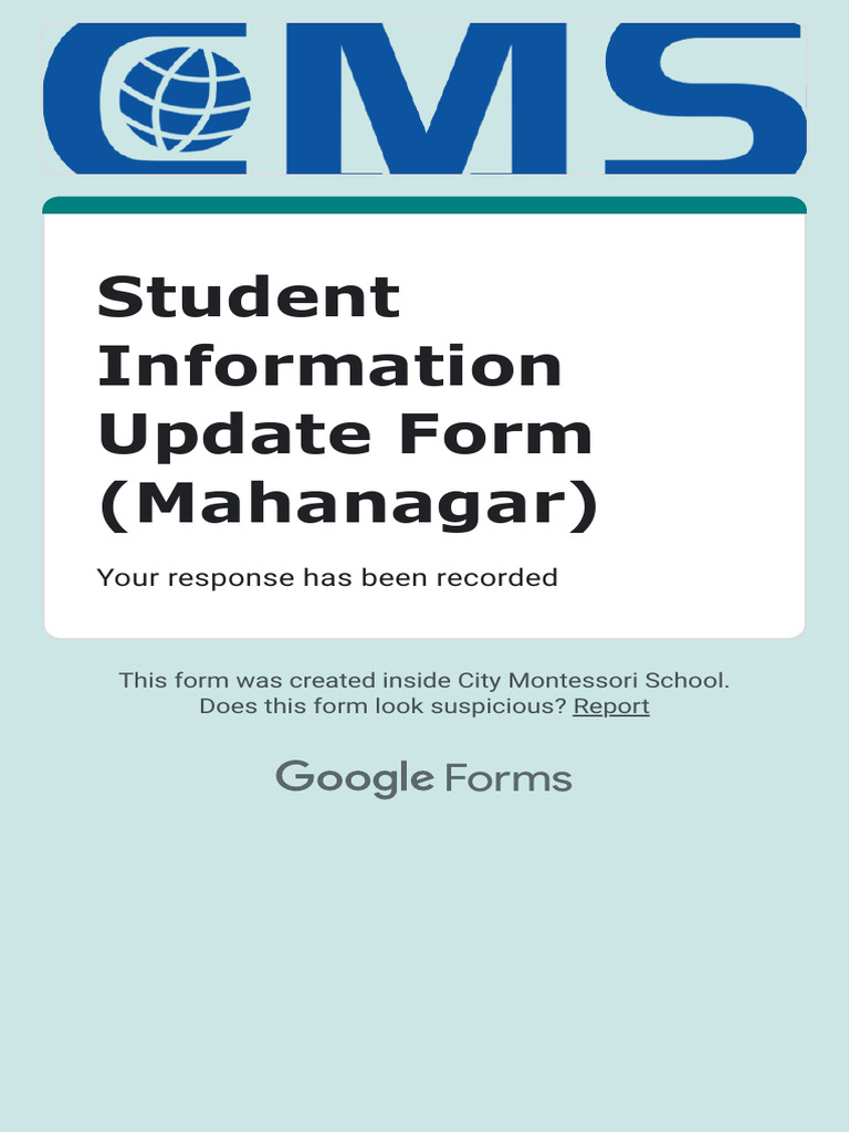 Student Information Update Form | PDF