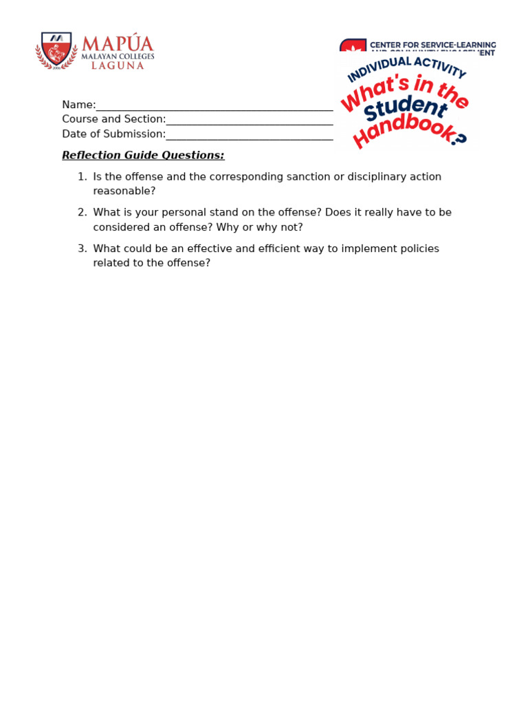 Template Ve031 Discipline Reflection | PDF