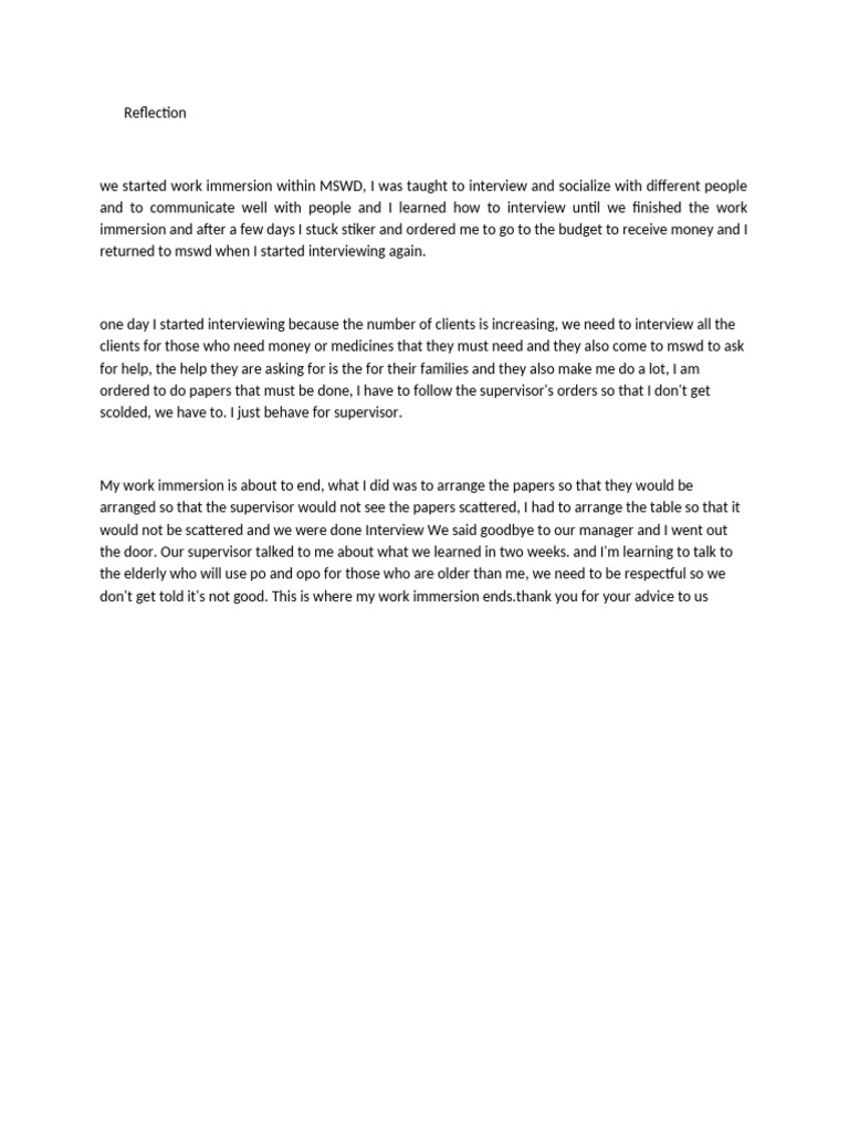 Reflection | PDF