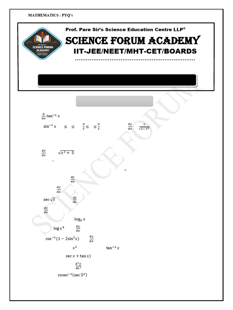 8. Differentiation | PDF | Science