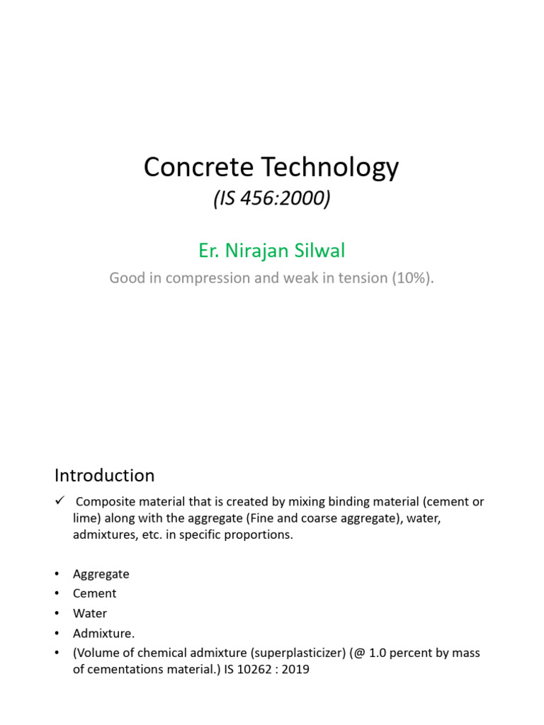 Concrete Technology PDF | PDF | Concrete | Cement