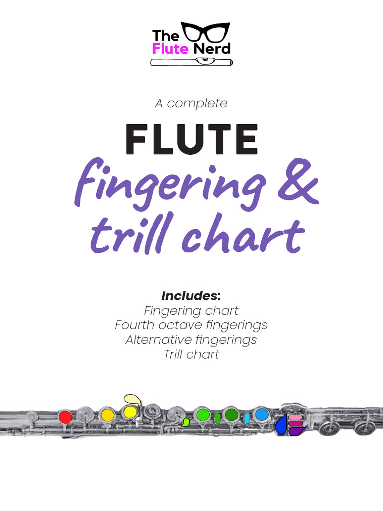 Flute Fingering Chart The Flute Nerd | PDF | Pitch (Music) | Musical ...