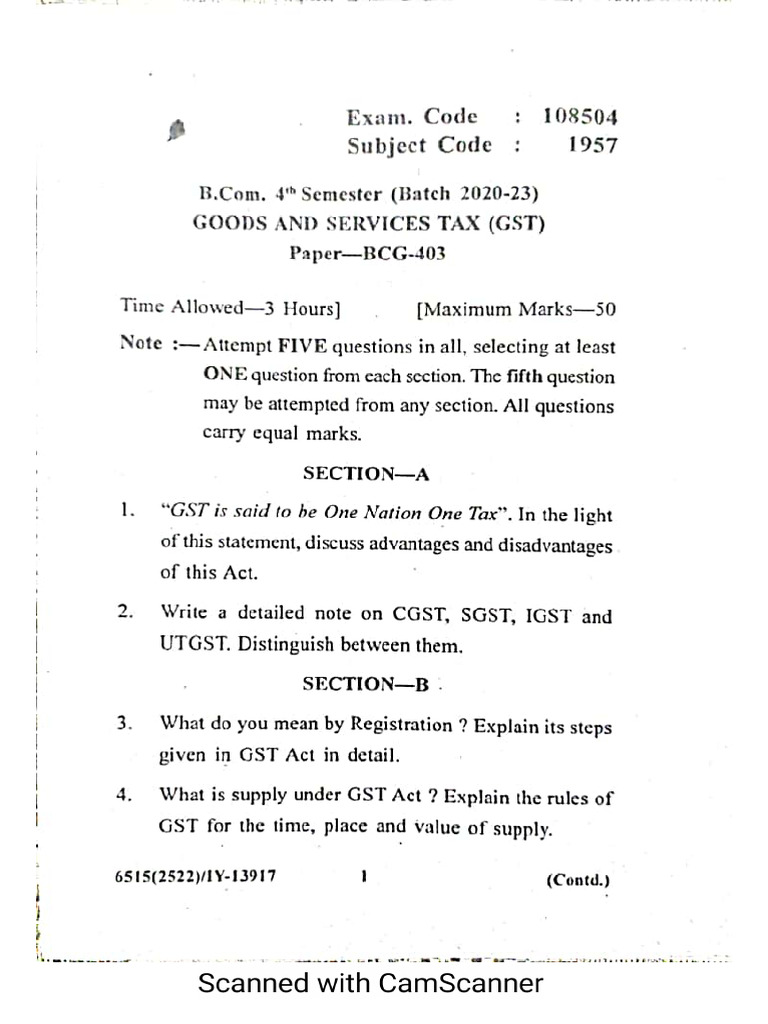 Gst papers | PDF | Taxes | Taxation