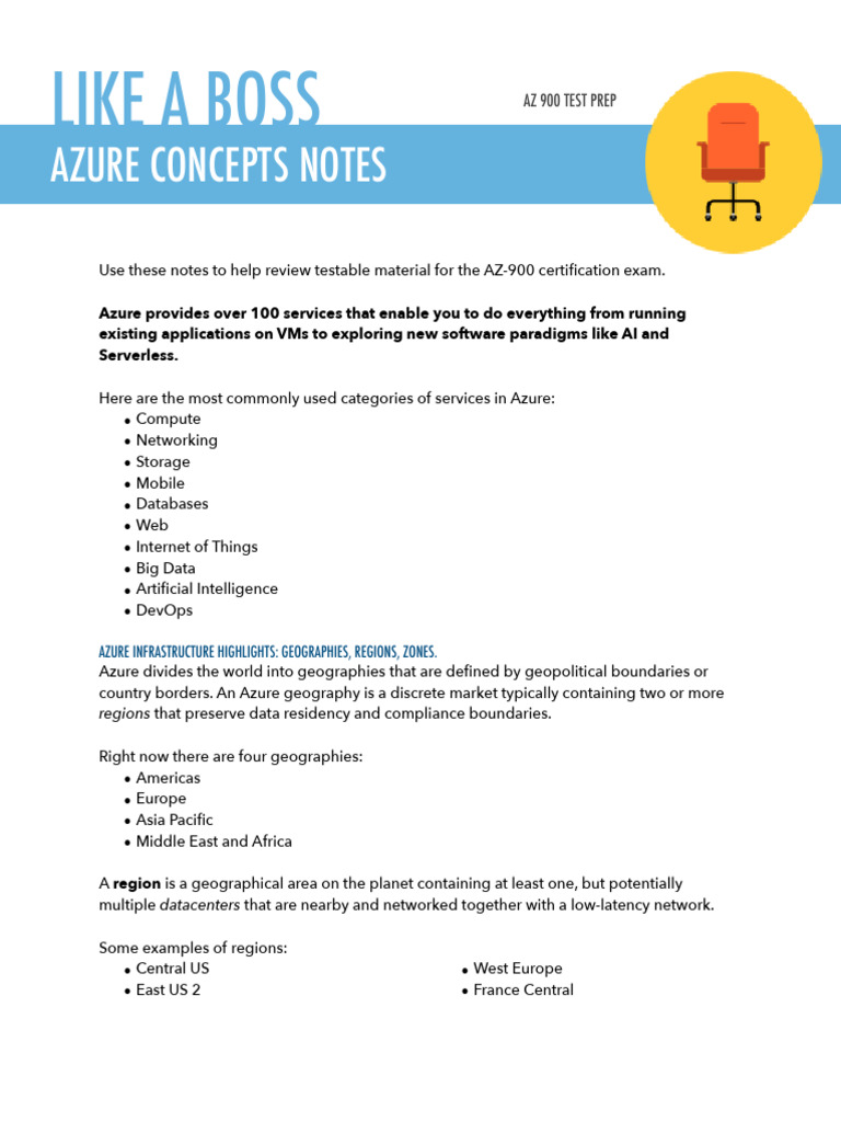 AZ+900+Azure+Concepts+Power+Notes r1 | PDF | Microsoft Azure | Cloud ...