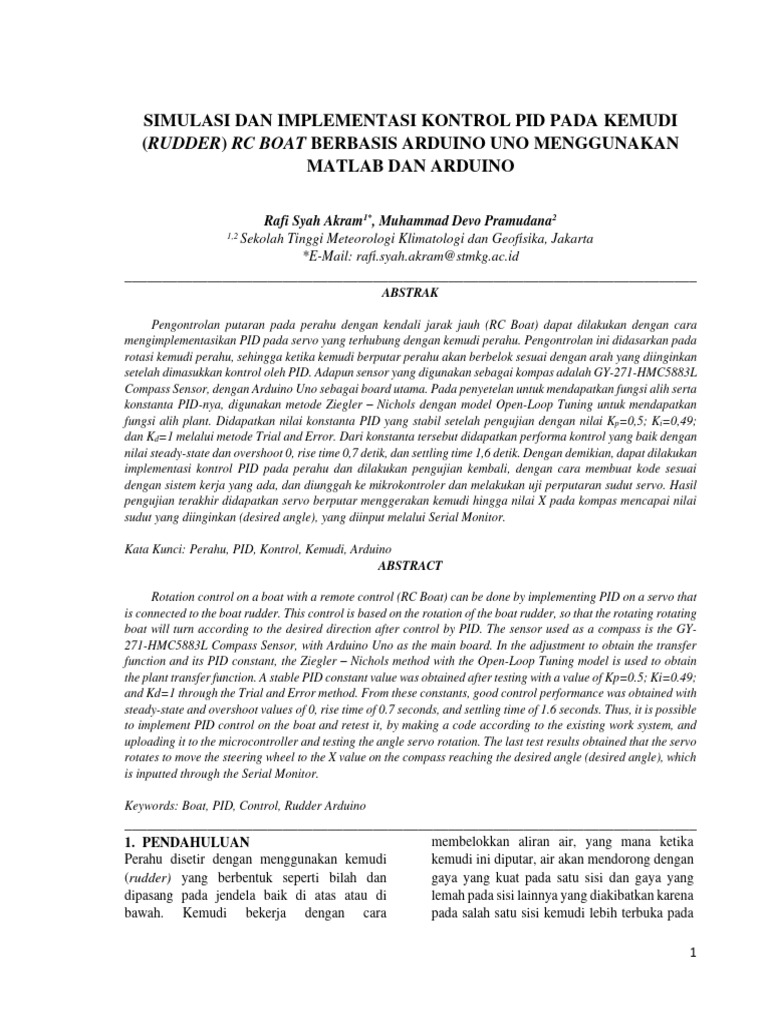 Simulasi Dan Implementasi Kontrol Pid Pa | PDF