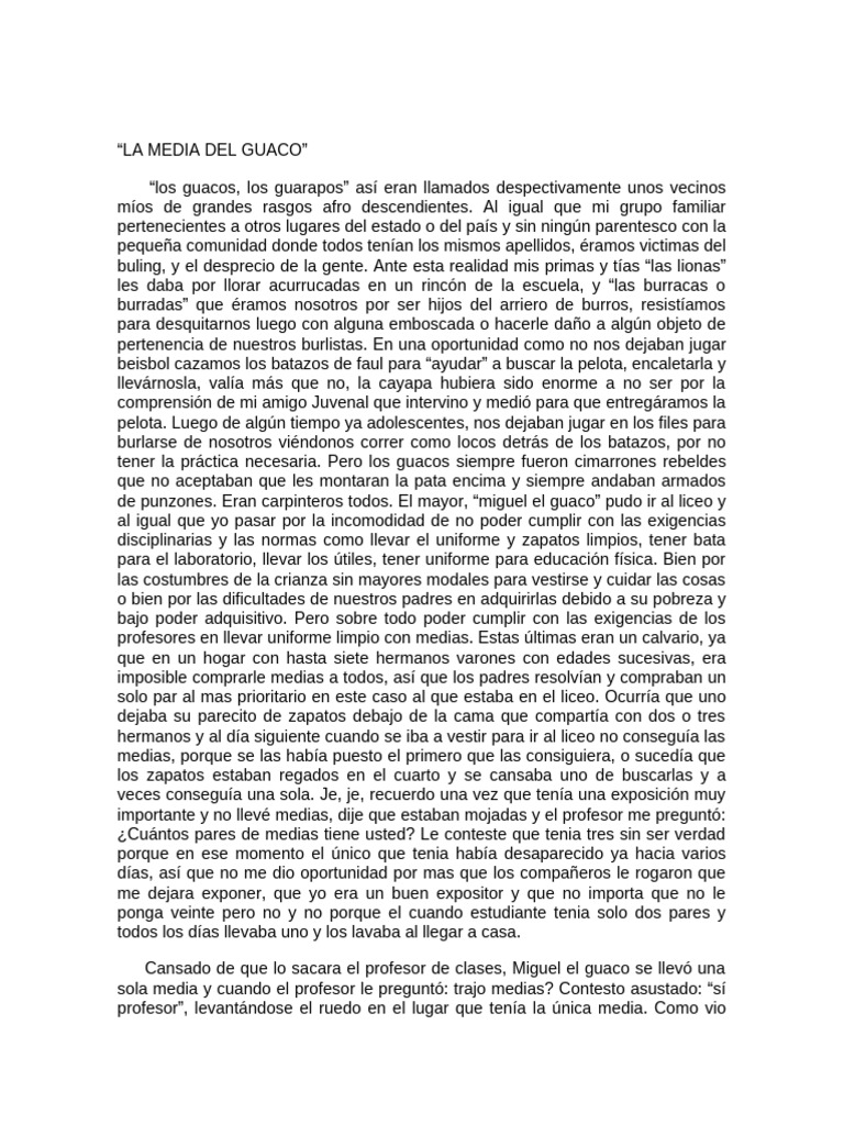 LA MEDIA DEL GUACO | PDF