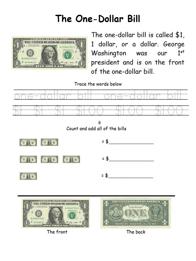 Understanding the One-Dollar Bill | PDF