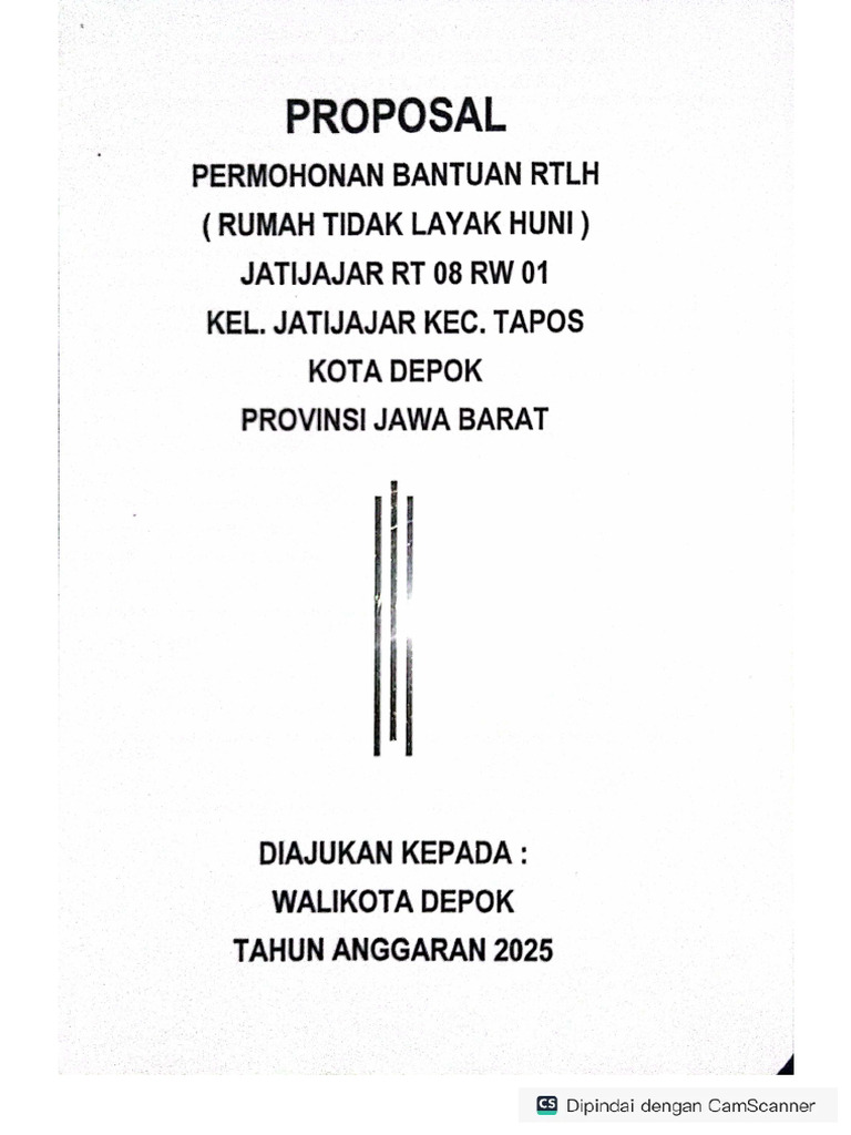 contoh proposal RTLH | PDF