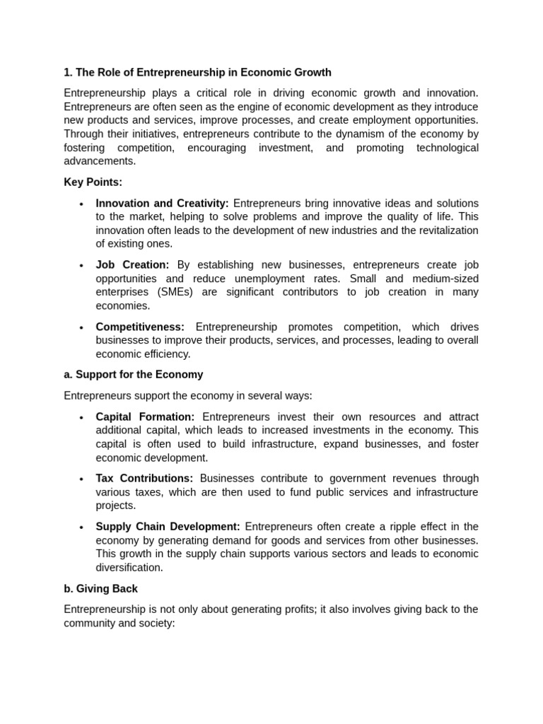 Handouts 4 - Summary of Entrep Overview + Spotting Business Opportunity ...