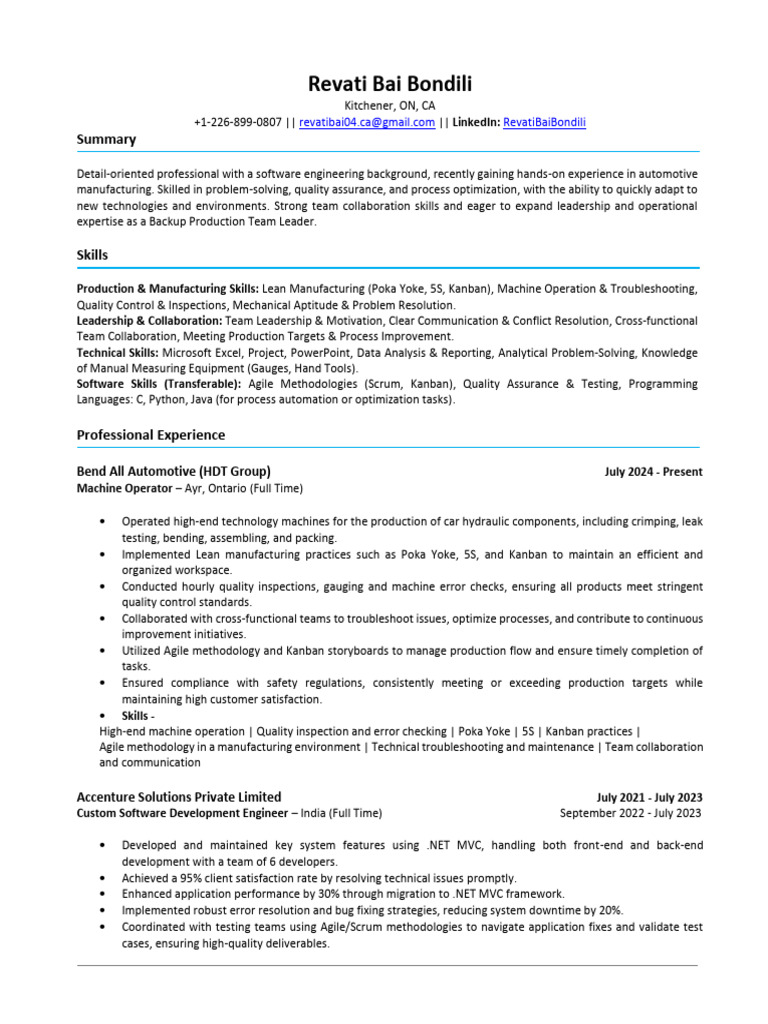 BRB Resume - Latest Sept 2024 | PDF | Agile Software Development ...