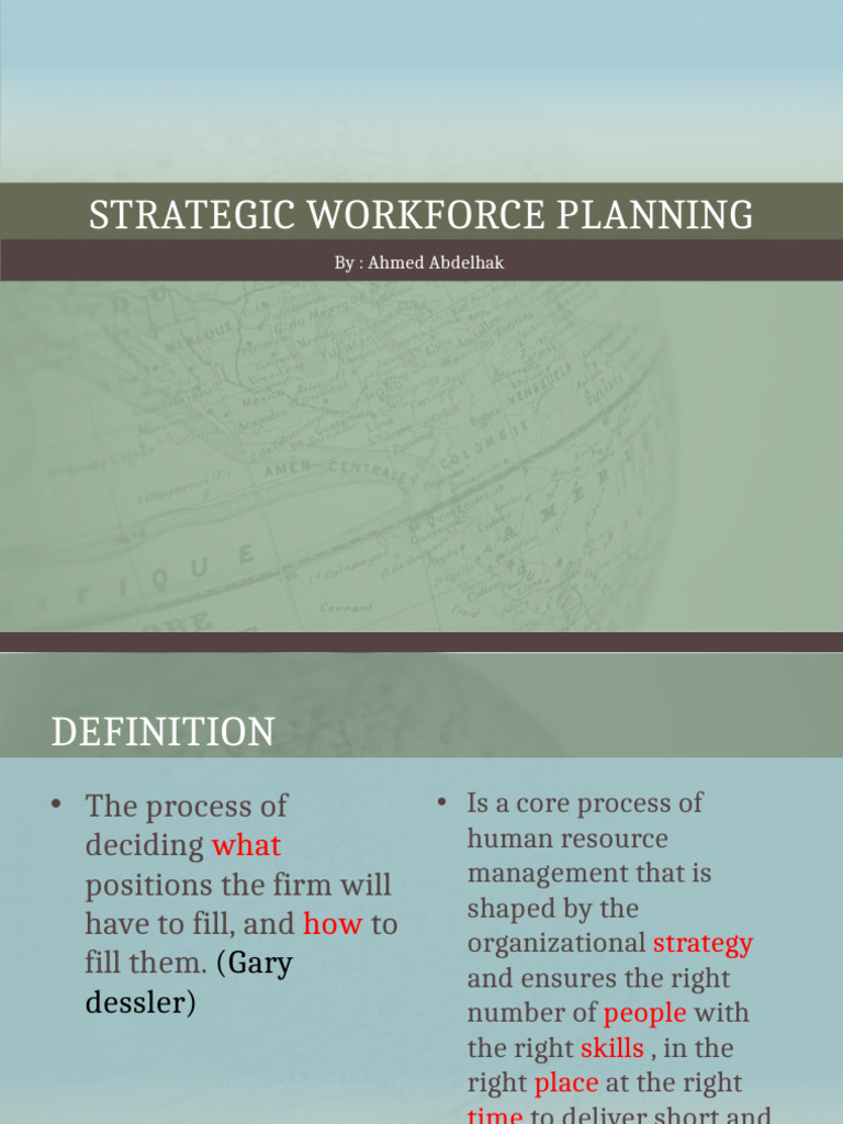 Strategic Workforce Planning Guide Pdf Human Resource Management