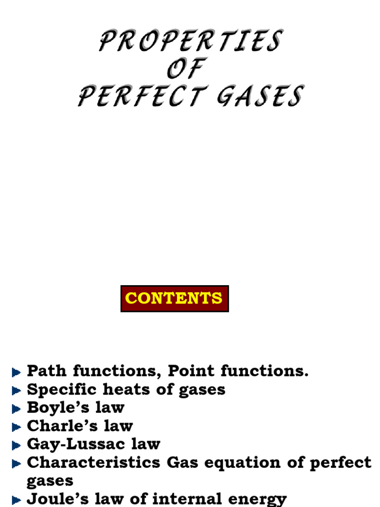 CH-2 (Properties of Gases) MSM | PDF | Gases | Heat